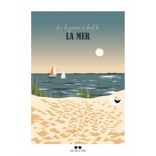 Fin de journée au bord de la mer